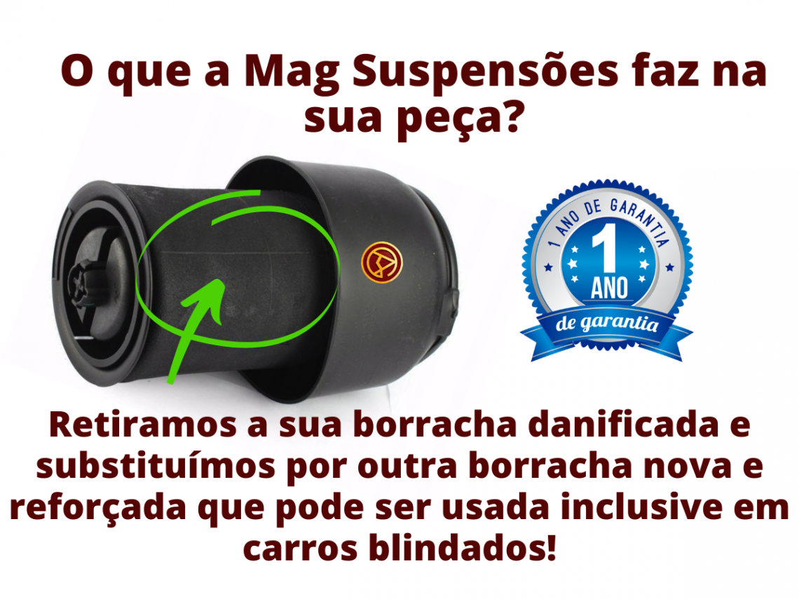 Bolsa de Ar BMW X6 F16 restauração reforçada da original - Mag Suspensões